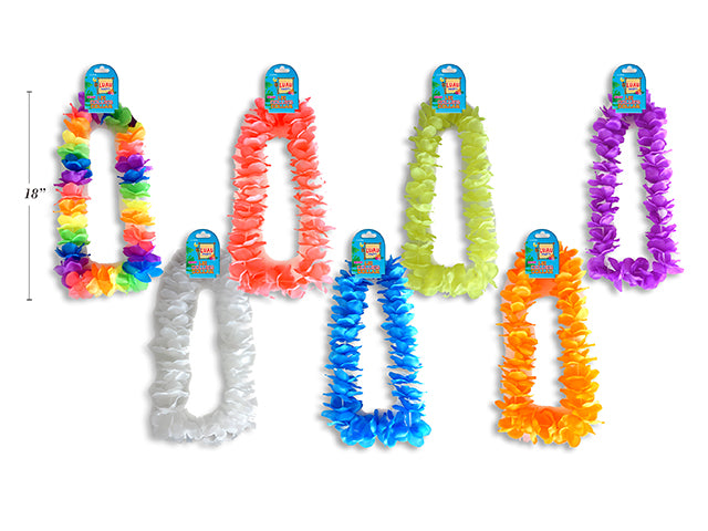 Collier (1) hawaïen Luau néon – 39,5 po (7 couleurs assorties) | Party Shop